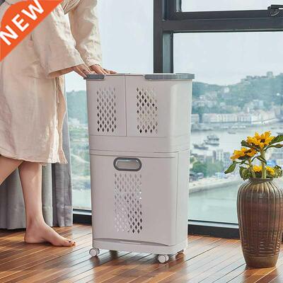 3 Layers Large Bathroom Dirty Laundry Storage Basket Hamper