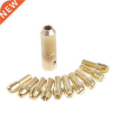 1+10Pcs 0.5-3.2mm Micro Twist Hand Kit Chuck Bit Collet 2.3m