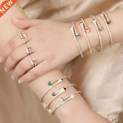 2021 New Romatic Women's Fashion 2 Pcs Bracelet & Ring S