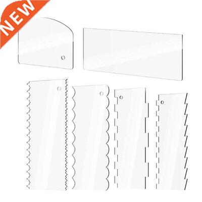 6 Pcs Transparent Cake Scrape Making Scraper Rectangular Acr