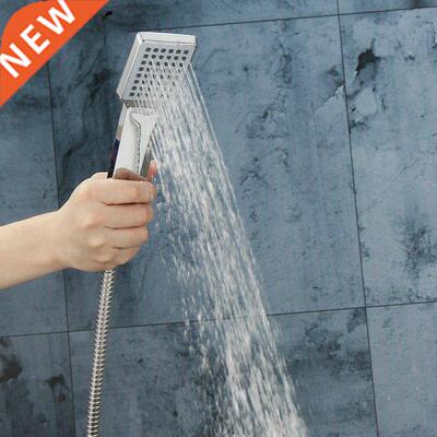 ABS Square Handheld Shower Head Set+Holder+1.5M Stainless St
