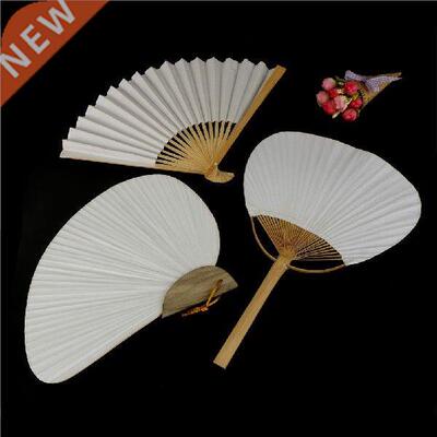 White Elegant Hand paper Fan with Gift bag Wedding & Par