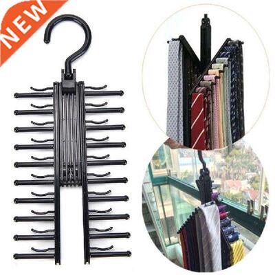 Adjustable Hanger Holder 360 Degree Rotating 20 Tie Rack