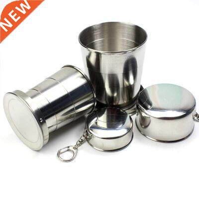 75ml/150ml/250ml Stainless Steel Folding Cup Portable Outdoo