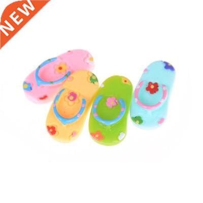 2 Pairs 1/12 Mini Resin Flip Flop Dollhouse Miniature