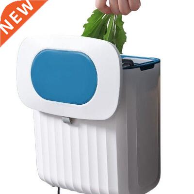 Plastic Kitchen 8l Waste Bin Large Lid Hanging No Smell