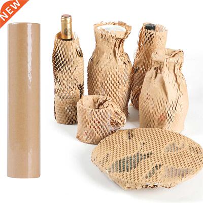 Kraft Paper Honeycomb Cushioning Raw Roll  Decorative Gif