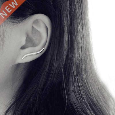 Minimalist Wavy Simple Curved Thin Cool Aesthetic 925 Sterli