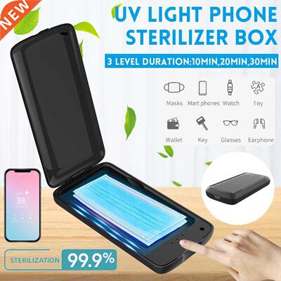 Portable Dual UV Light Sterilizer Box Jewelry Phones Cleaner