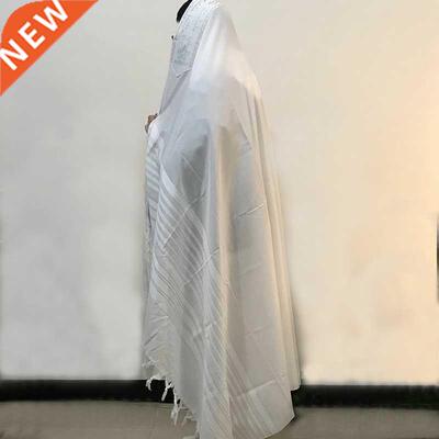 Tallit Israel Jewish Talit New Design White Color Polyester