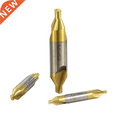 CMCP 6pcs HSS Center Drill Bits Set TiN Coated Combined Coun