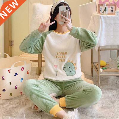 Autumn Winter Women Pyjamas Sets pajamas Sleepwear Suit Thic