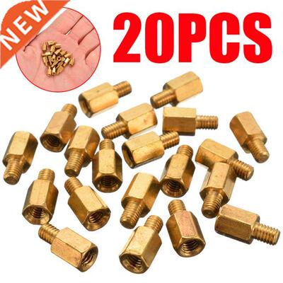 Mayitr 20Pcs Single Head M3 Brass Standoff Hexagonal Spacer