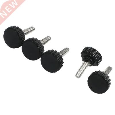 Knurled screw, internal thread M5 x 16 x 20 mm, black, 5pcs