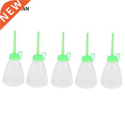 5Piece 60ml Sewing Machine Plastic Oiler Long Mouth Empty