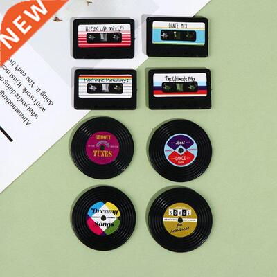 4 Pcs/Lot Fridge Magnet Nostalgia Disk Disc Record Cassette