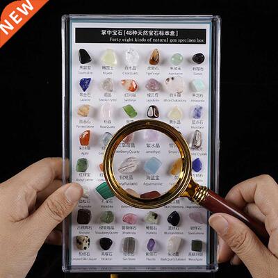 48pcs Natural Mineral Gemstone Rocks Crystal Polished