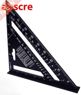 Angle Ruler 7 inch Aluminum Alloy Imperial Triangular Measur