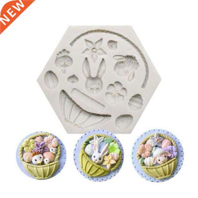 Forest Animal Flower Basket Silicone Mold  Cake Baking