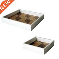 Square Wood Tray Table Storage Plate For Makeup Perfume