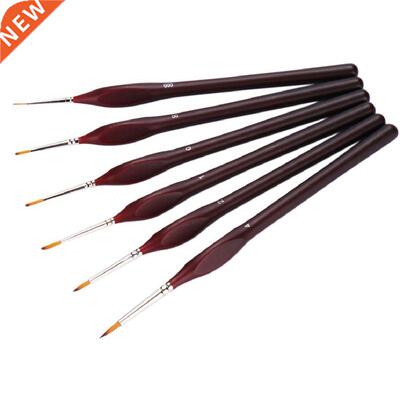 6-Piece Fine Paintbrushes - Detail Paint Brush Set - For Acr