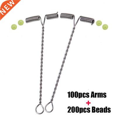 100pcs T S Fsh Rg Wre Arms wth Beads Branch Balance