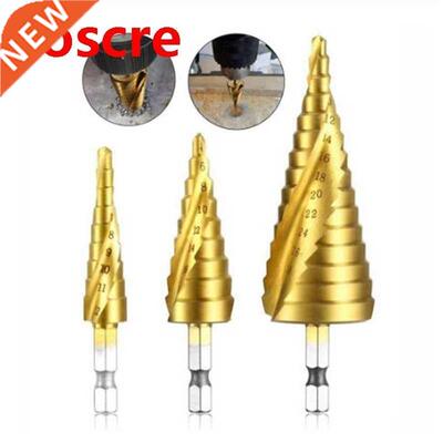 3Pcs 1/4 Inch Shank HSS Titanium Spiral Grooved center drill