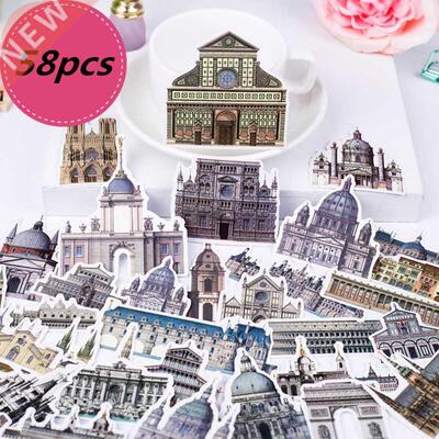 58pcs Creative cute self made World travel various countrie