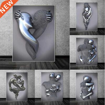 Metal Figure Statue Art Painting Posters and Prints Modern