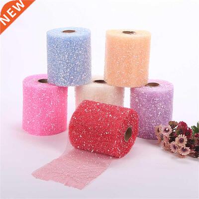 15cm Wide Snowflake Mesh Tulle Yarn  Rose Bouquet