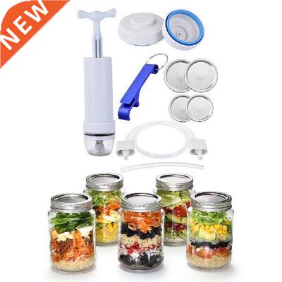 Mason Jar Sealer Vacuum Set with Manual Vacuum Pump Canning