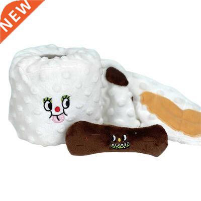 1 Set Ins Style Pet Dog Chew Toys Rolling Paper Bucket
