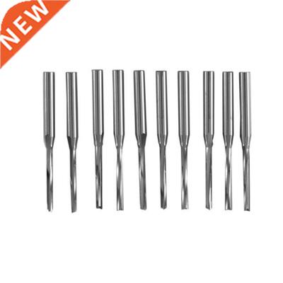 10 Pcs Two Flutes Straight End Mills Straight Slot Bit Wood