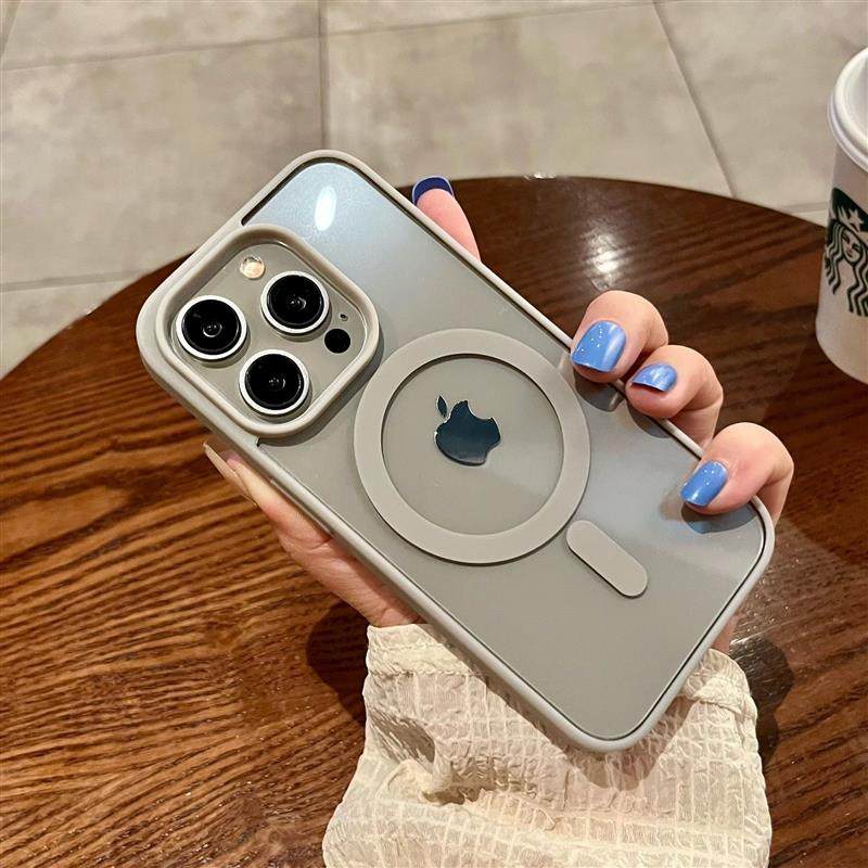 Magnetic Case mobile case适用iPhone17手机壳磁吸透明16ProMax磨砂肤感15 Translucent Original Case For