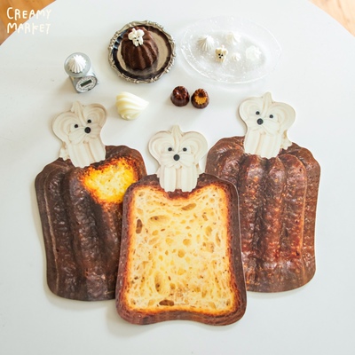 CreamyMarket一朵奶油原创可露丽小狗鼠标垫餐垫隔热垫PU皮