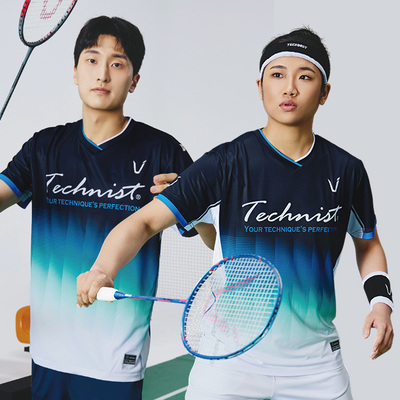 2025秋冬新品Technist韩国羽毛球服男款女款运动短袖速干吸汗T恤