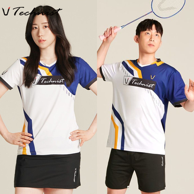 Technist韩国2023新品运动短袖羽毛球服男女运动T恤速干吸汗上衣2