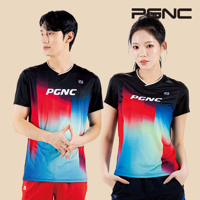 2026春夏新品PGNC韩国佩极酷羽毛球服男女款速干吸汗短袖运动T恤