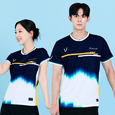 2025秋冬新品Technist韩国羽毛球服男款女款运动短袖速干吸汗T恤