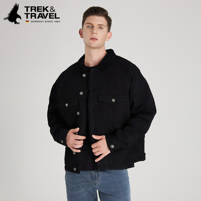 TREKTRAVEL德国飞鹰翻领牛仔夹克