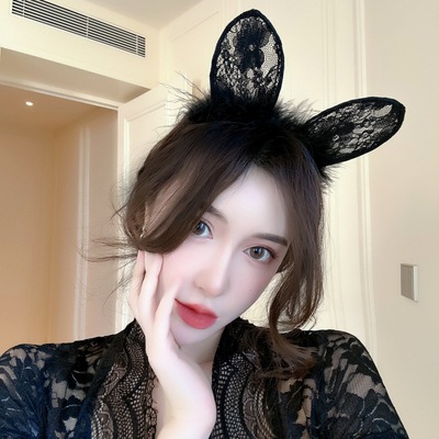 可爱蕾丝猫耳朵发箍制服诱惑配饰