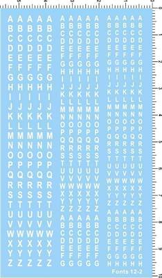 fonts 12-2  /11 Arial Narrow 英文字母水贴纸1