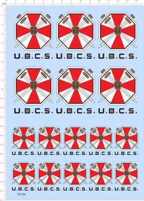 70194整版胶生化危机保护伞ubcs玩具枪模型玩具人偶娃娃公仔水贴