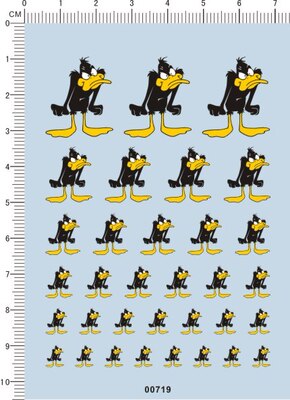00719-Daffy Duck 达菲鸭 模型车水贴纸