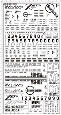 4542-  PG MSZ-006A1 C1 Zeta z Plus gd金属贴
