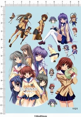 1121-3D18 CLANNAD 1:24 1:28 痛车模型去底水贴纸 现货