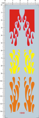 1940-13505 火焰 模型用水贴
