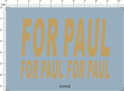 63408-13212 1/10 日本车 FOR PAUL 模型车水贴纸