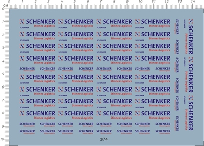 374-A3017 1/87 Schenker Stinnes Logistics 1g13 货车水贴1