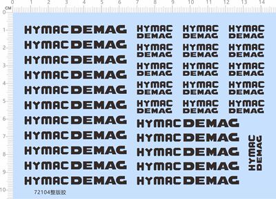 72104整版胶 HY MAC DEMAG 水贴